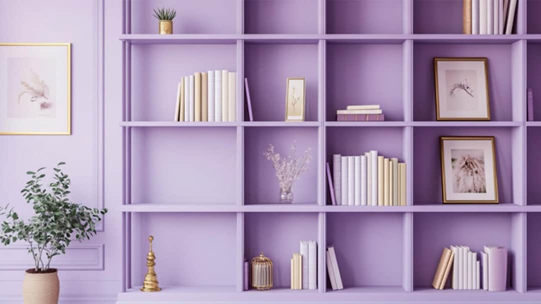 Classic Zoom Background Modern Aesthetic Purple Home Office Wall ...
