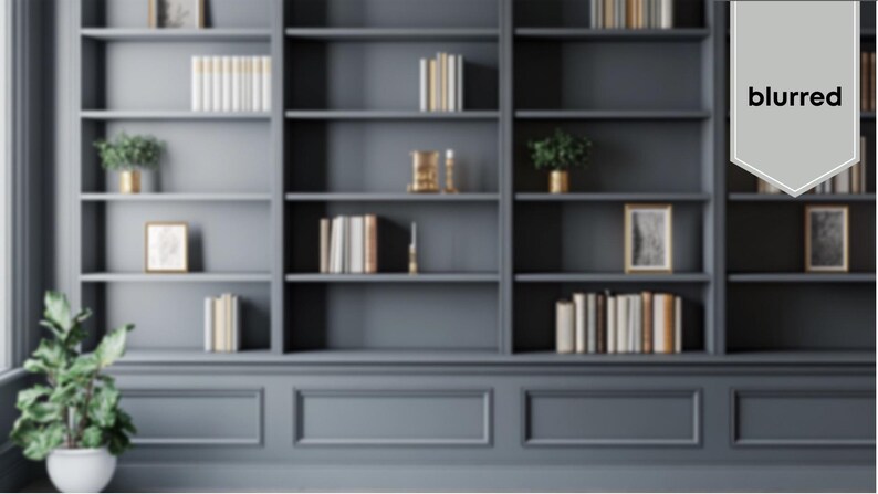 Gray Zoom Background Modern Aesthetic Modern Home Office Bookshelves ...