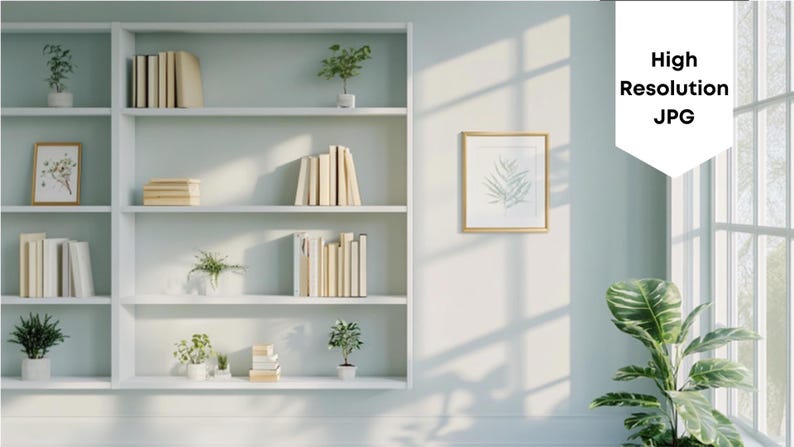 Neutral Zoom Background Modern Aesthetic Modern Home Office Wall ...