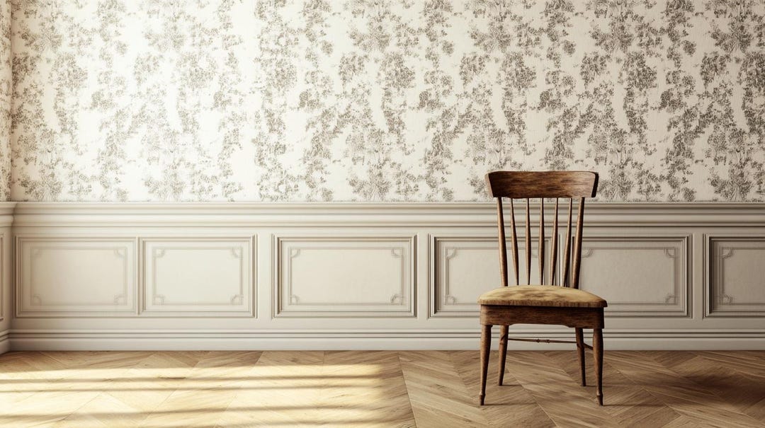 Beige Toile Zoom Background Job Interview Backdrop Virtual Office ...