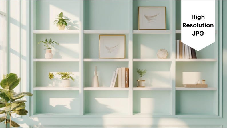 Neutral Zoom Background Modern Aesthetic Modern Home Office Wall ...