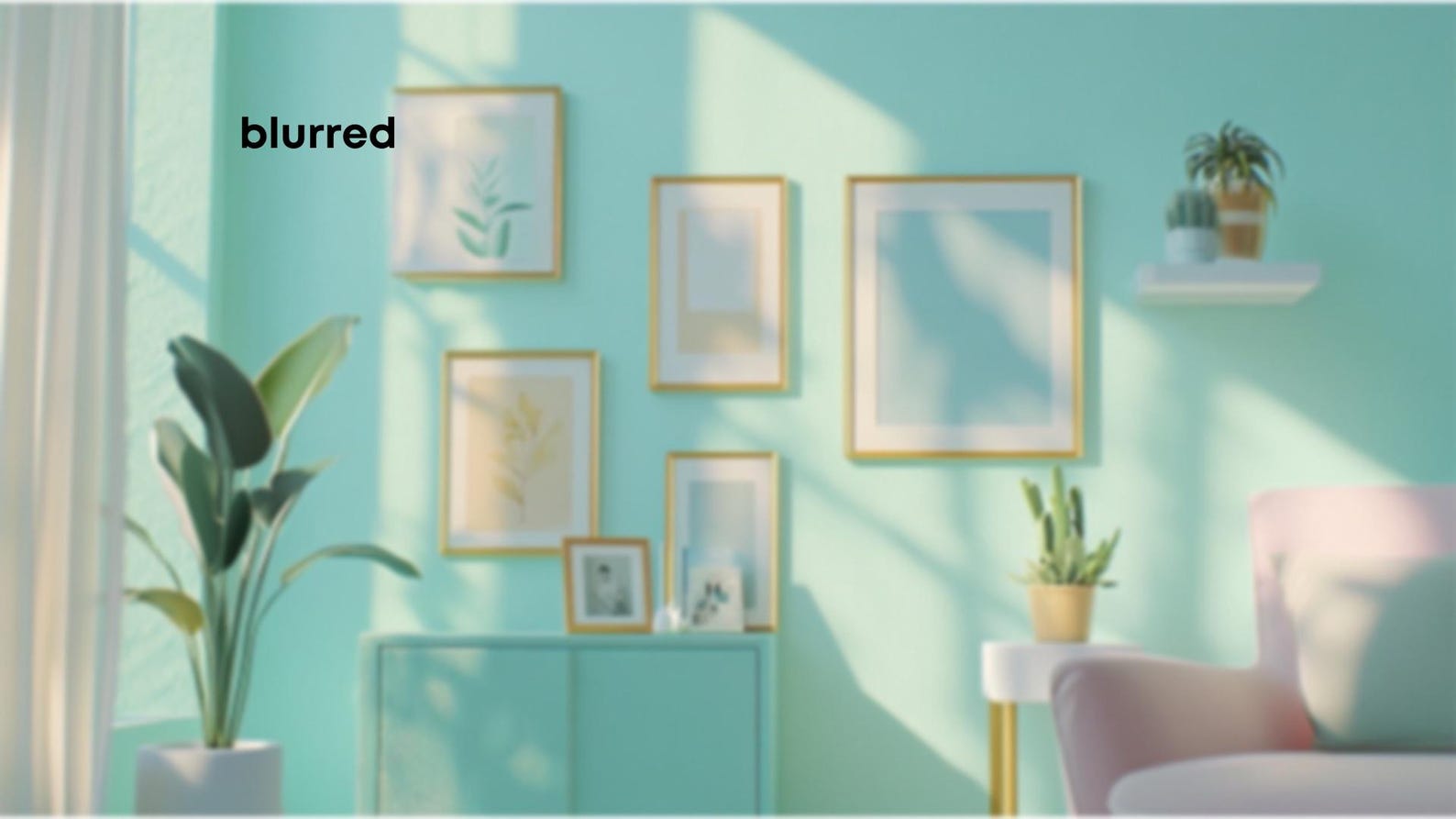 Blurred Video Call Background Virtual Office Home Office Neutral Blue ...