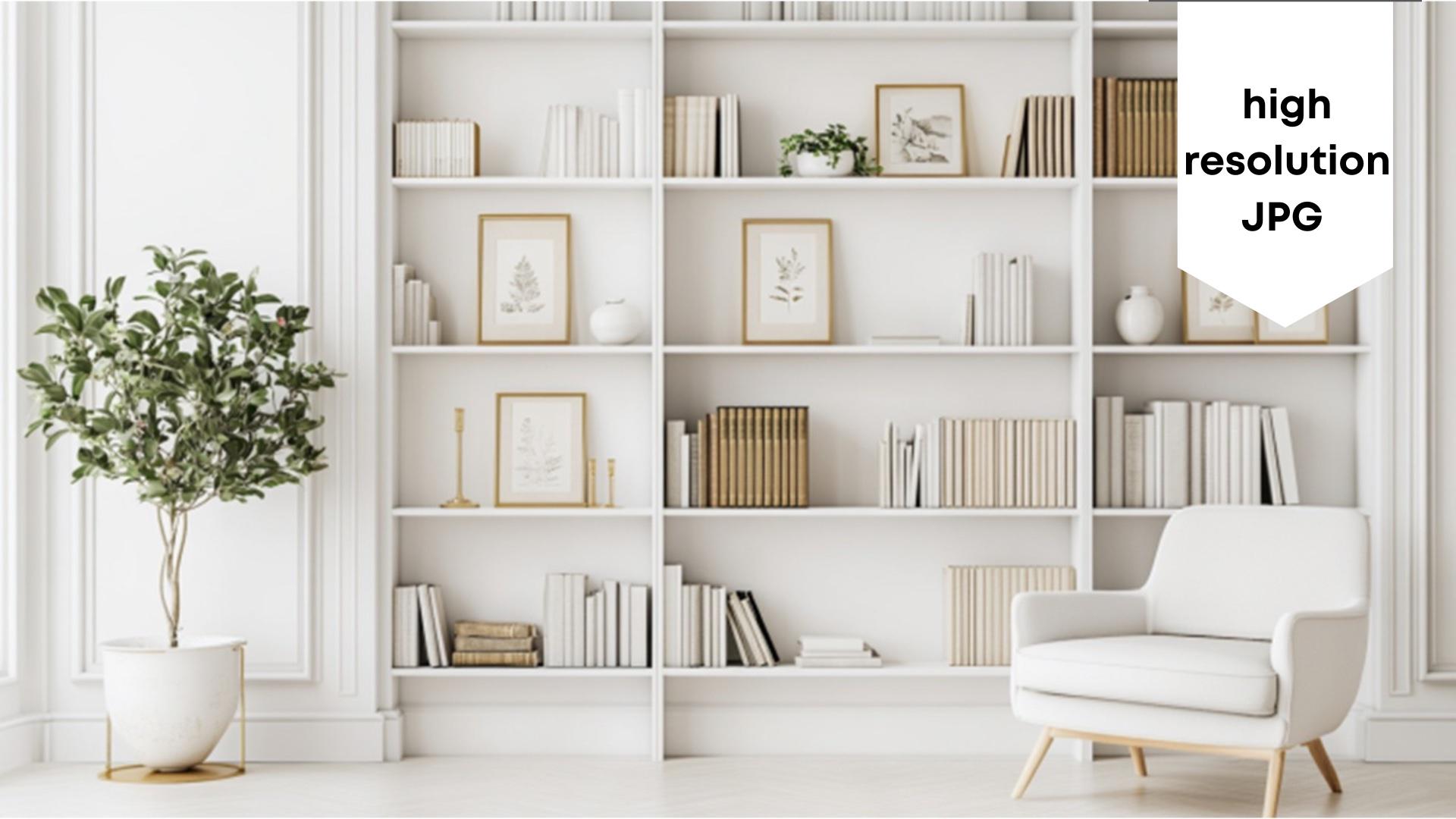 Neutral Zoom Background Modern Aesthetic White Modern Home Office Wall ...