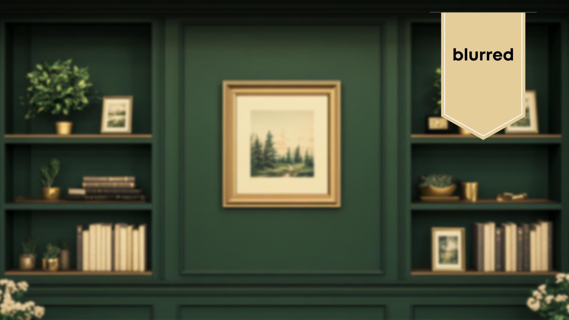 Neutral Zoom Background Modern Aesthetic Green Modern Home Office Wall ...