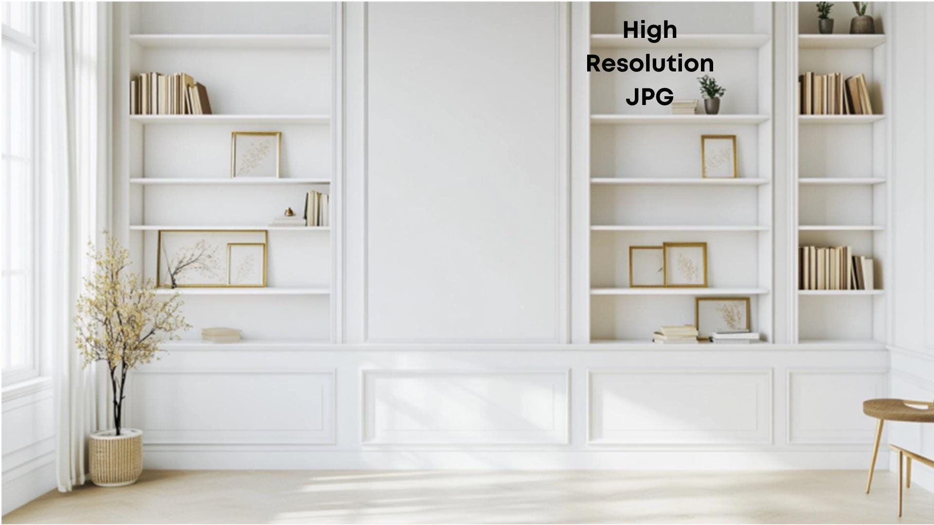 Neutral Zoom Background Modern Aesthetic White Modern Home Office Wall ...