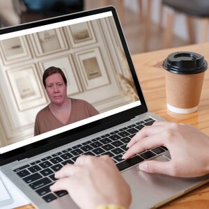 Video Call Background Virtual Office Home Office Neutral Beige ...