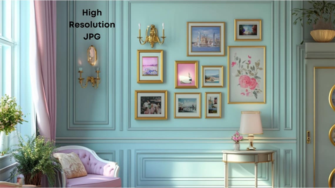 Blurred Video Call Background Virtual Office Home Office Neutral Blue ...