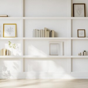 Neutral Zoom Background Modern Aesthetic White Modern Home Office Wall ...