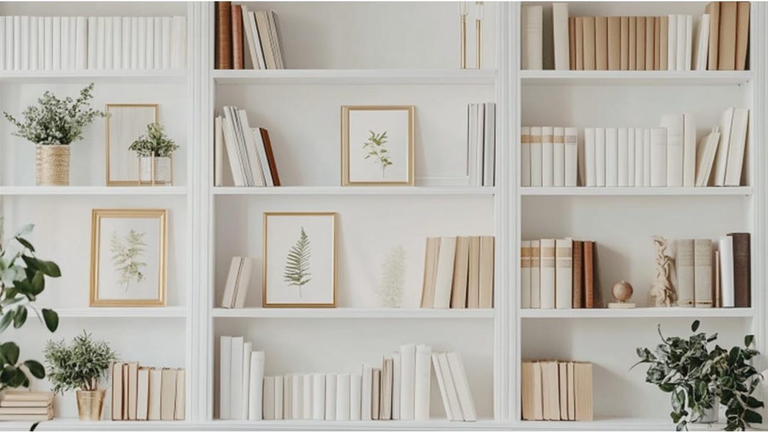 Neutral Zoom Background Modern Aesthetic White Modern Home Office Wall ...