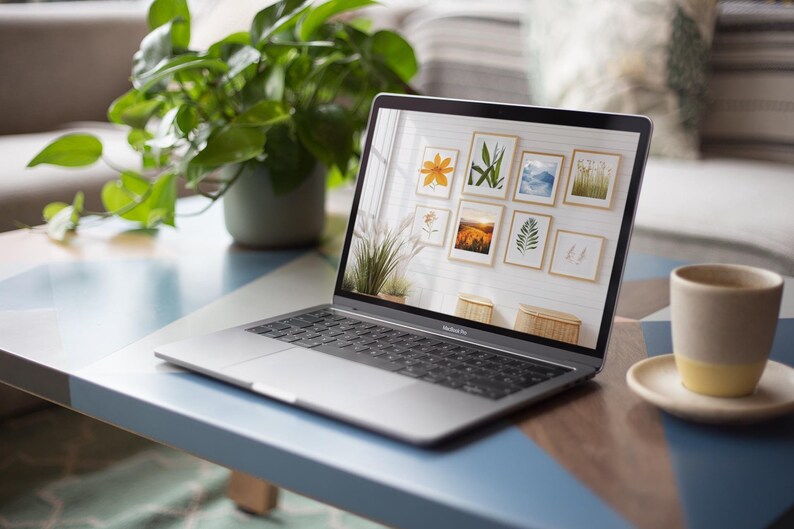 Blurred Video Call Background Virtual Office Home Office Neutral White ...