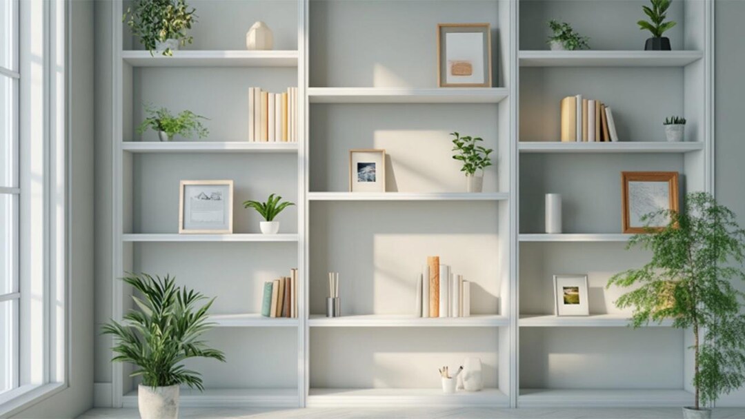 Neutral Zoom Background Modern Aesthetic Modern Home Office Wall ...