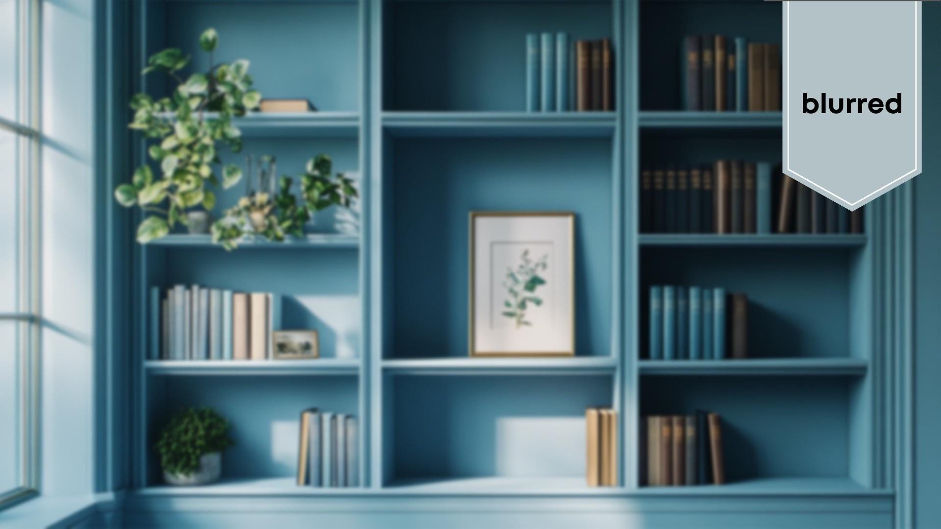 Neutral Zoom Background Modern Aesthetic Blue Modern Home Office Wall ...