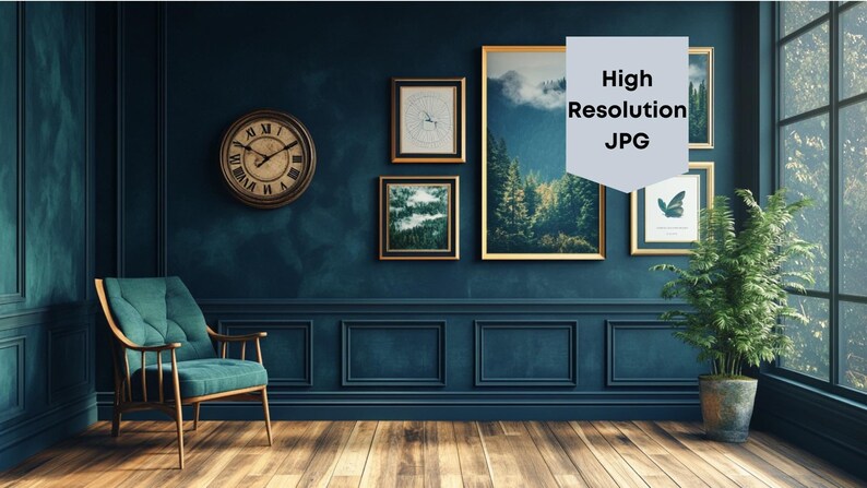 Zoom Background Blurred Navy Blue Virtual Office Home Office Neutral ...