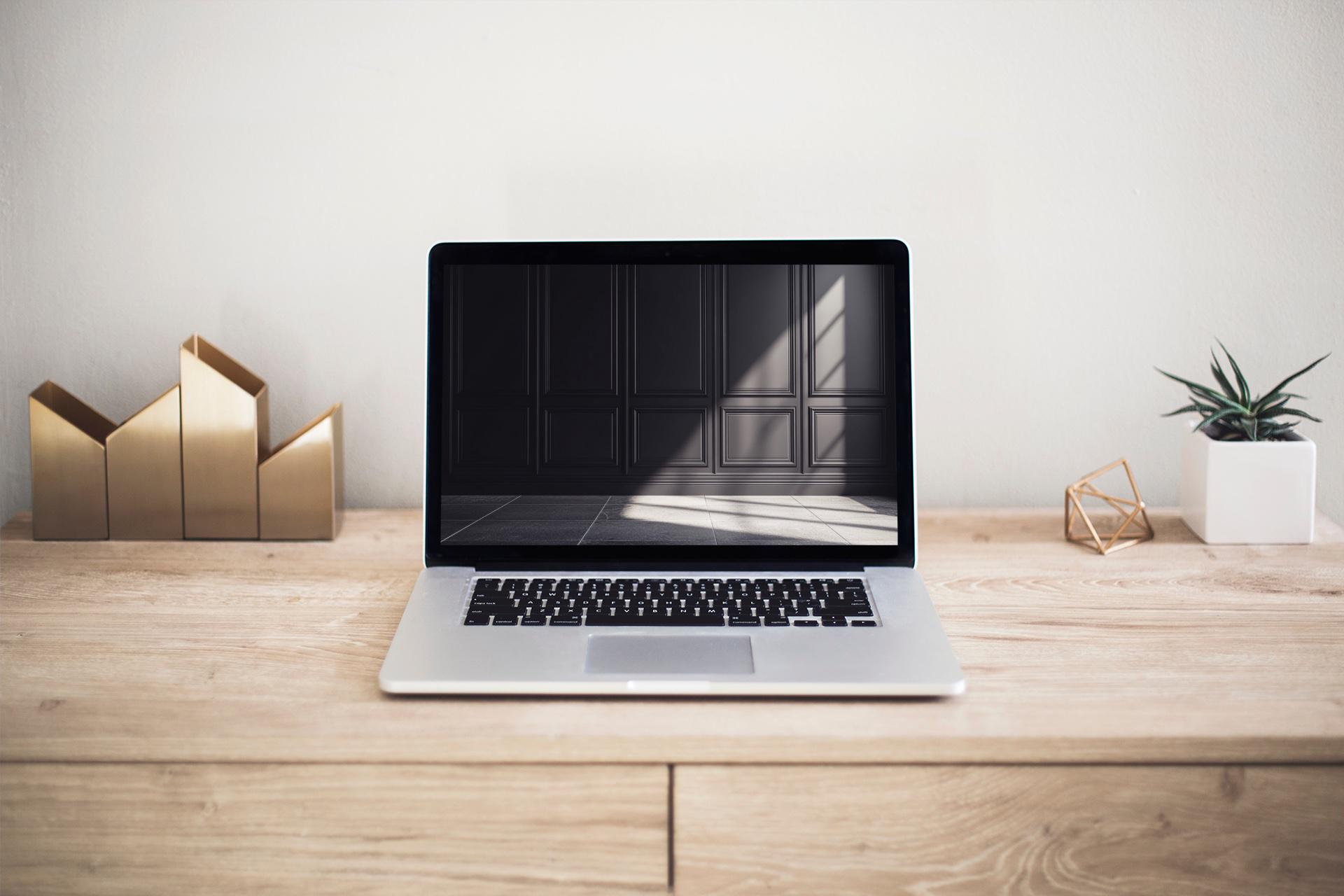 Classy Video Call Background Virtual Office Home Office Black ...