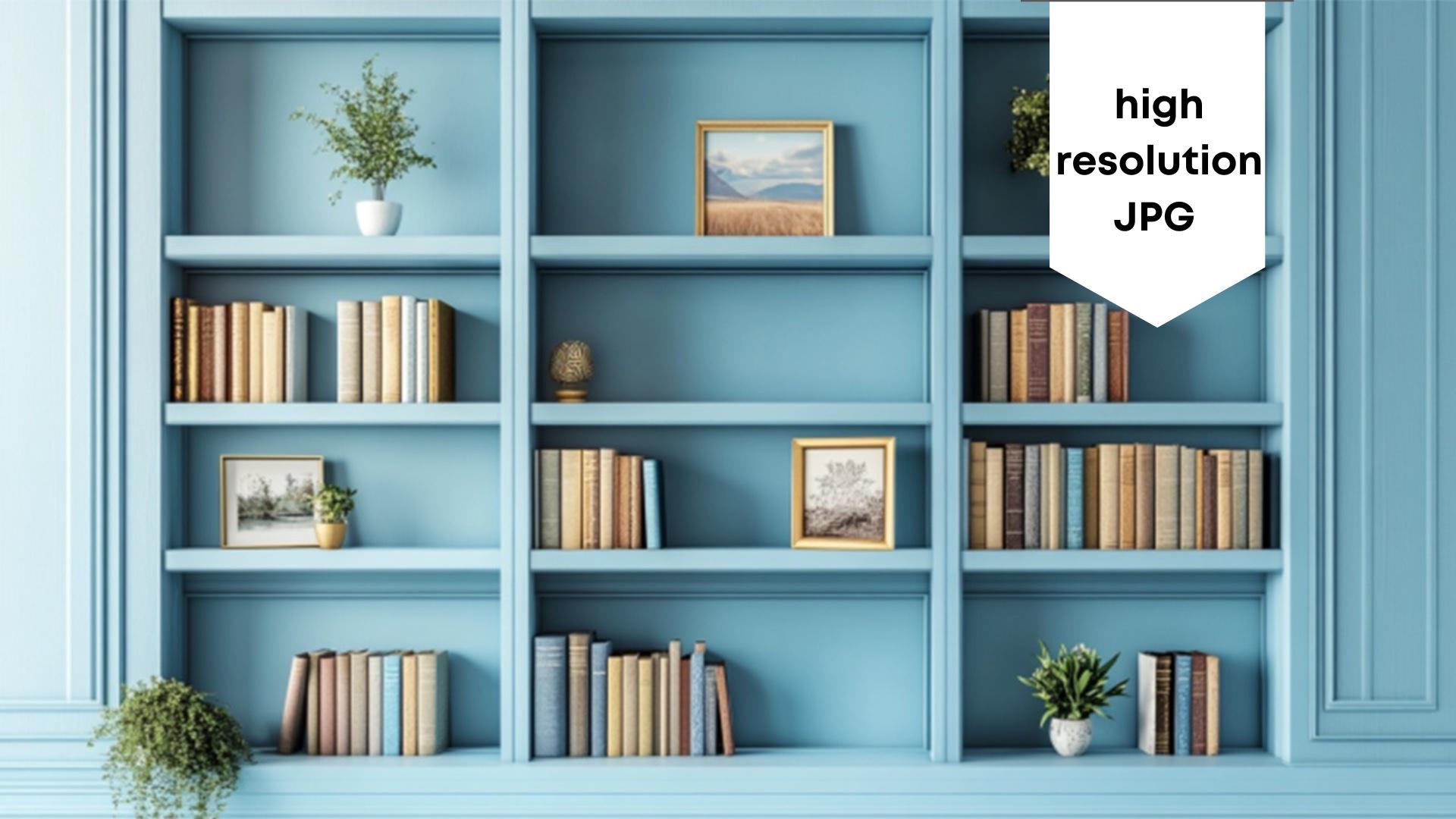 Neutral Zoom Background Modern Aesthetic Blue Modern Home Office Wall ...