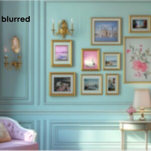 Blurred Video Call Background Virtual Office Home Office Neutral Blue ...