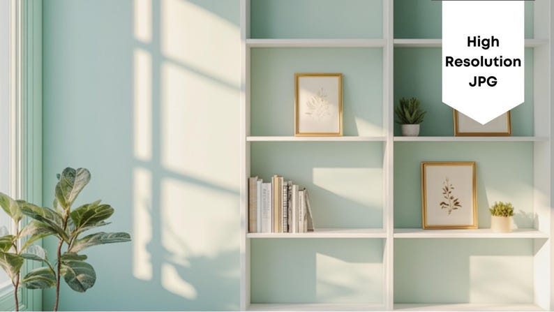 Neutral Zoom Background Modern Aesthetic Modern Home Office Wall ...