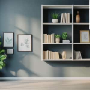 Neutral Zoom Background Modern Aesthetic Modern Home Office Wall ...