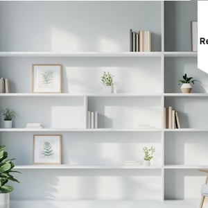 Neutral Zoom Background, Modern Aesthetic, Modern Home Office Wall ...