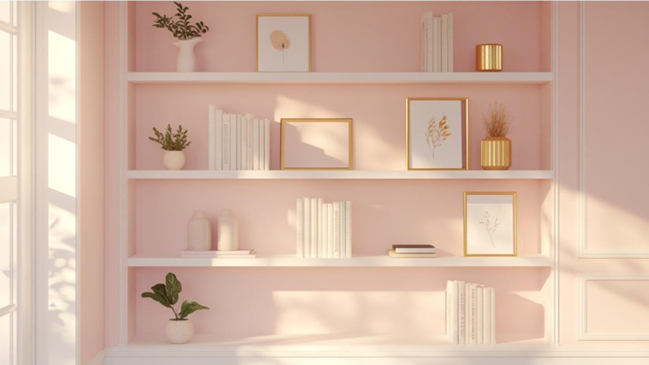 Neutral Zoom Background Modern Aesthetic Modern Home Office Wall ...