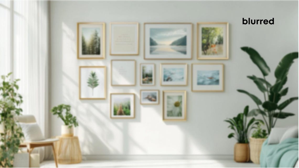 Neutral Wall Zoom Background Modern Aesthetic Blur No Blur Streaming ...