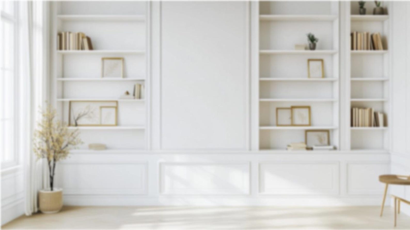 Neutral Zoom Background Modern Aesthetic White Modern Home Office Wall ...