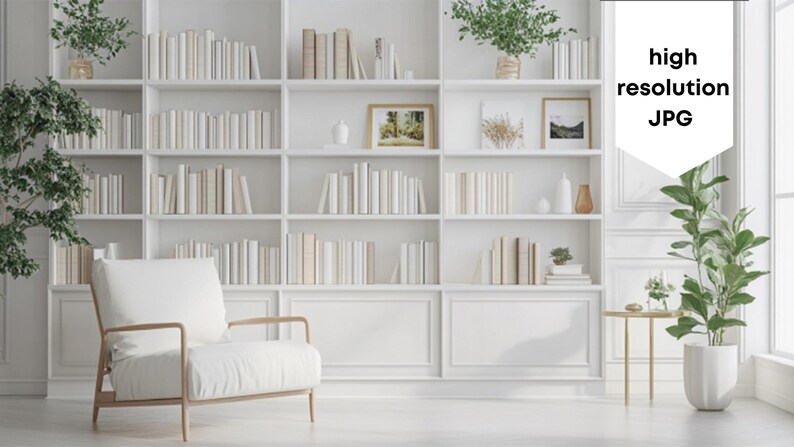 Neutral Zoom Background Modern Aesthetic White Modern Home Office Wall ...