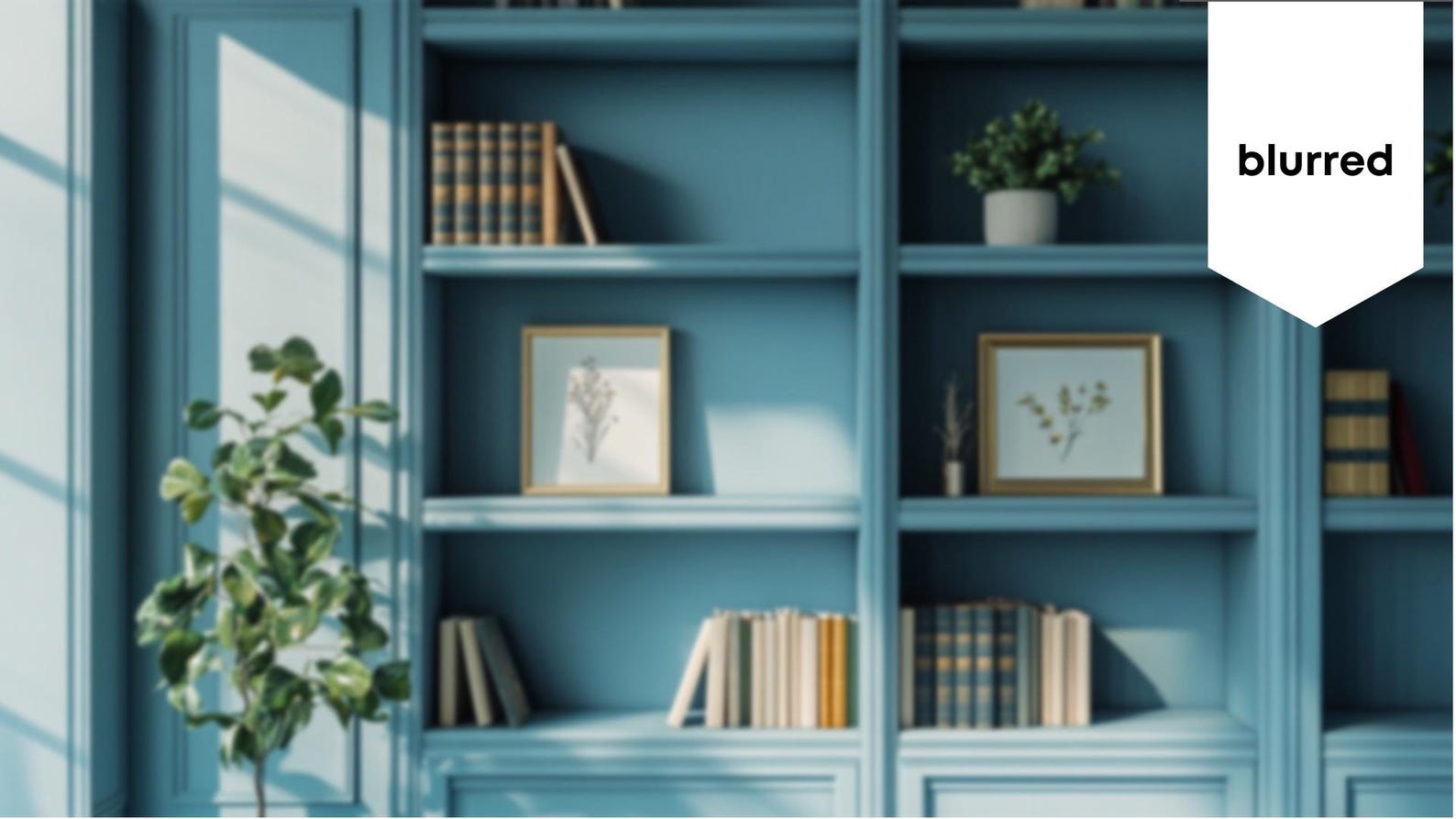 Neutral Zoom Background Modern Aesthetic Blue Modern Home Office Wall ...