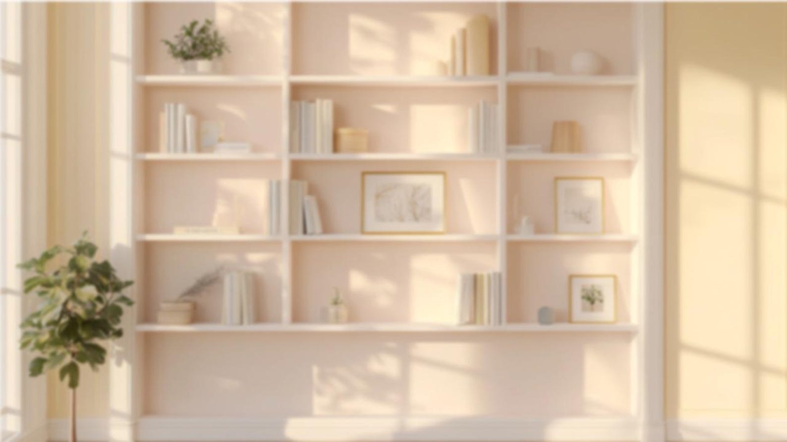 Neutral Zoom Background Modern Aesthetic Modern Home Office Wall ...