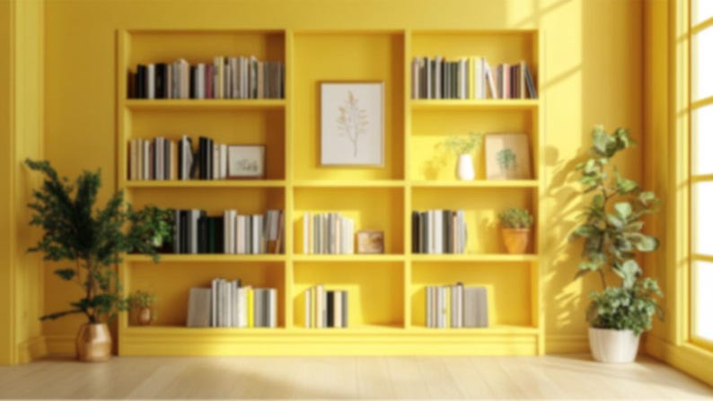 Neutral Zoom Background Modern Aesthetic Modern Home Office Wall ...