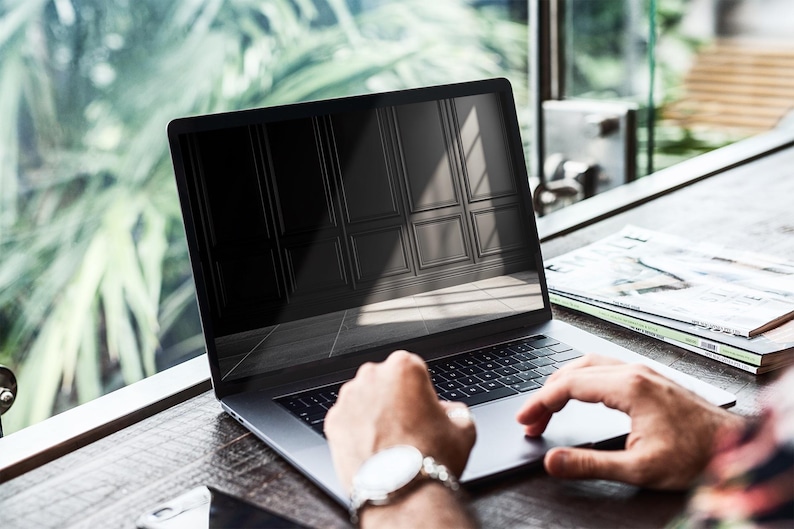 Classy Video Call Background Virtual Office Home Office Black ...