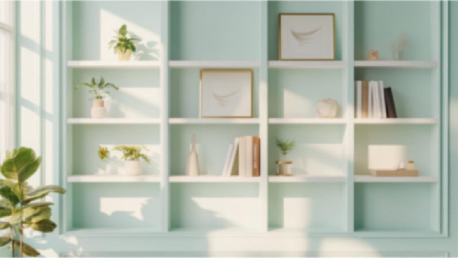 Neutral Zoom Background Modern Aesthetic Modern Home Office Wall ...