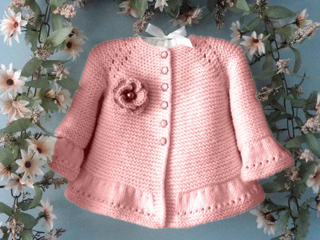 Knitting PATTERN Baby Cardigan Baby Girl Jacket Knitted Baby Coat ...