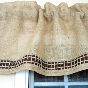 Burlap Valance Window Valance Housewares Window Treatment - Etsy
