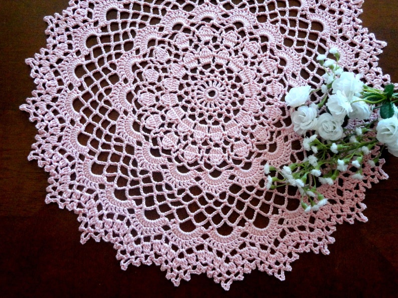 Crochet Doily Crochet Placemat Crochet Table Mat Round - Etsy