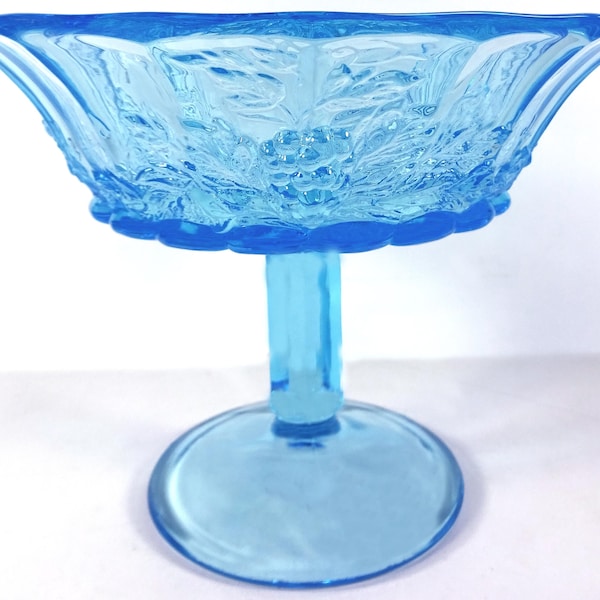 Blue Glass Compote - Etsy
