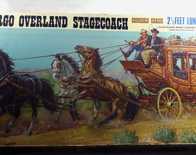 Rare Vintage Tin Toy Alps Winner of the West Overland Stagecoach 1950's ...
