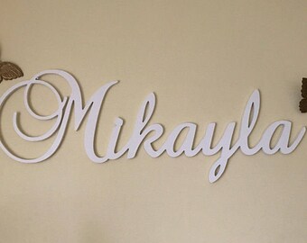 Wooden Name Sign Wooden Monograms Wall by EleganceLetters
