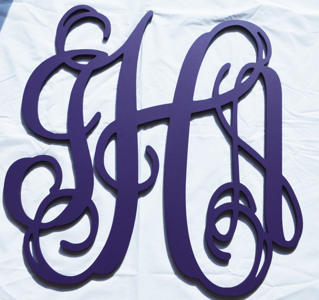26 Inch PAINTED Wooden Monogram Letter - Etsy