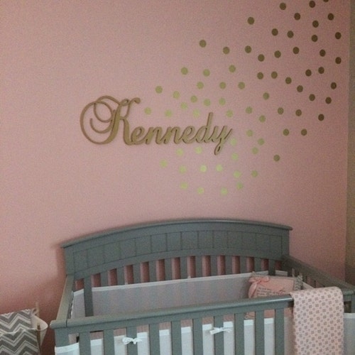 Painted Wooden Name Sign Nursery Name Wall Hanging Above - Etsy