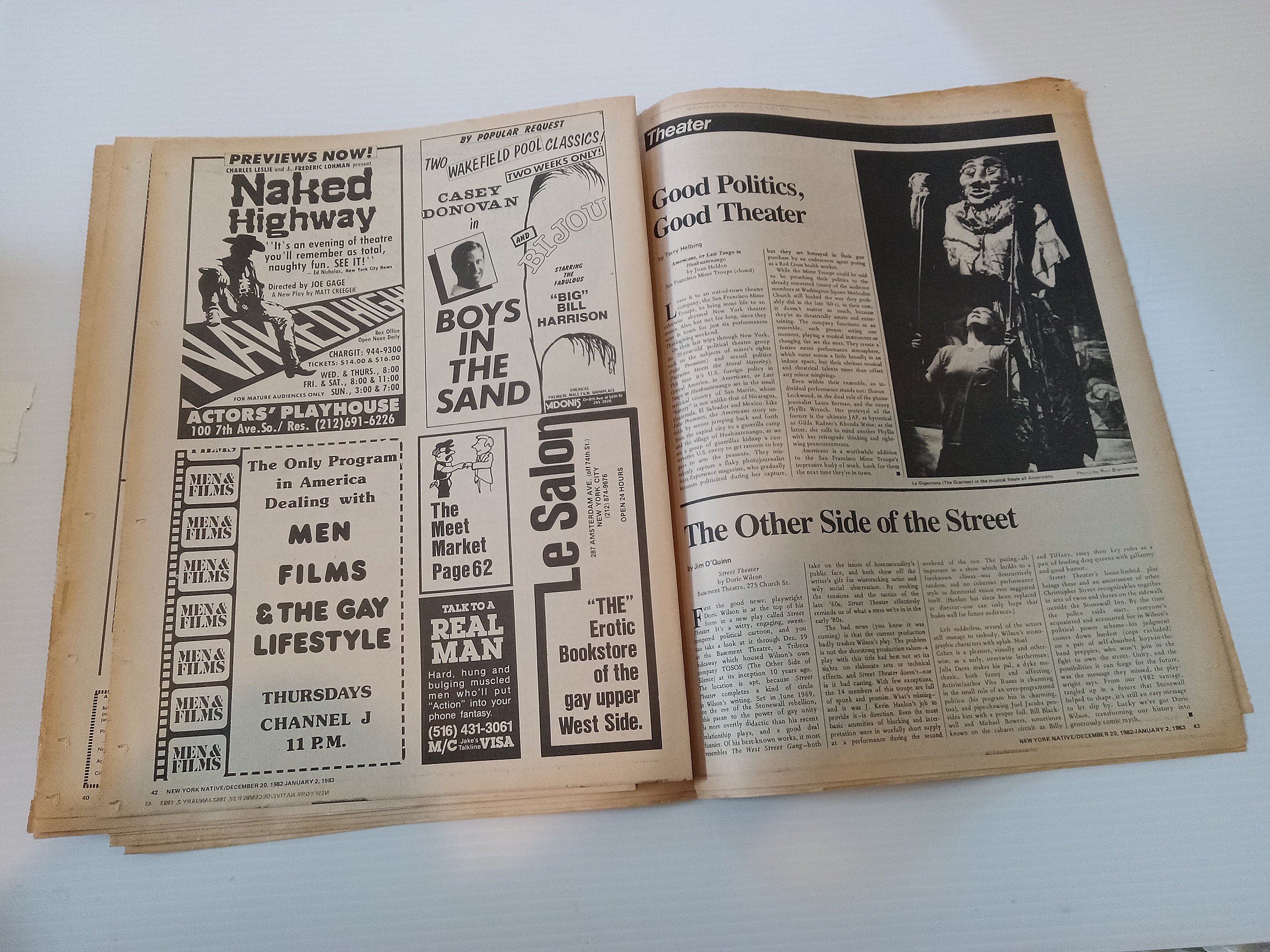 Vintage Gay New York NATIVE Newspaper 1983 - Etsy