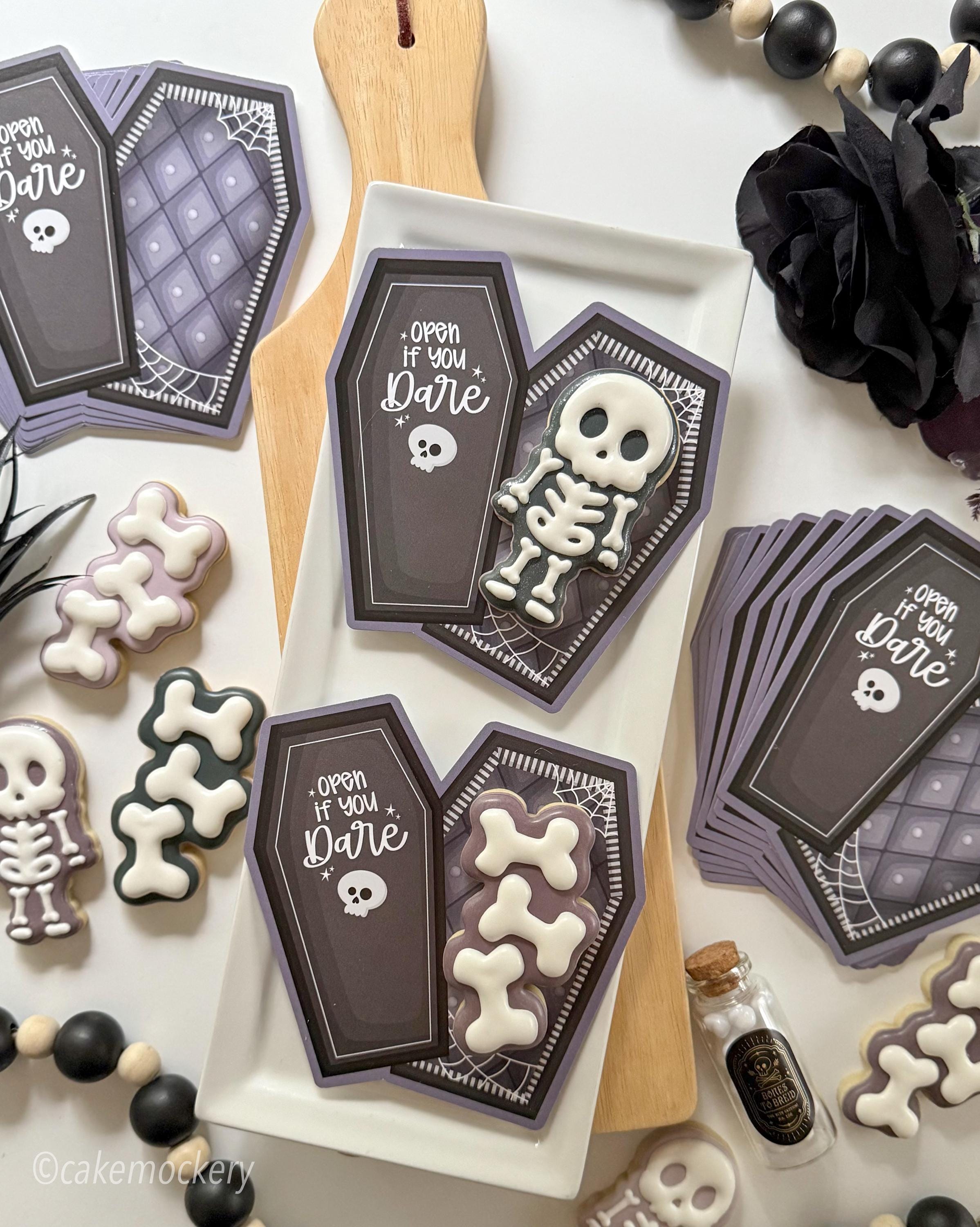 Printed Die-cut Coffin Cookie Card - 5.25"x 5.25" - Etsy