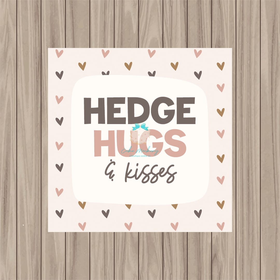 Printable Tag - Hedge Hugs and Kisses - 2" Square - Etsy