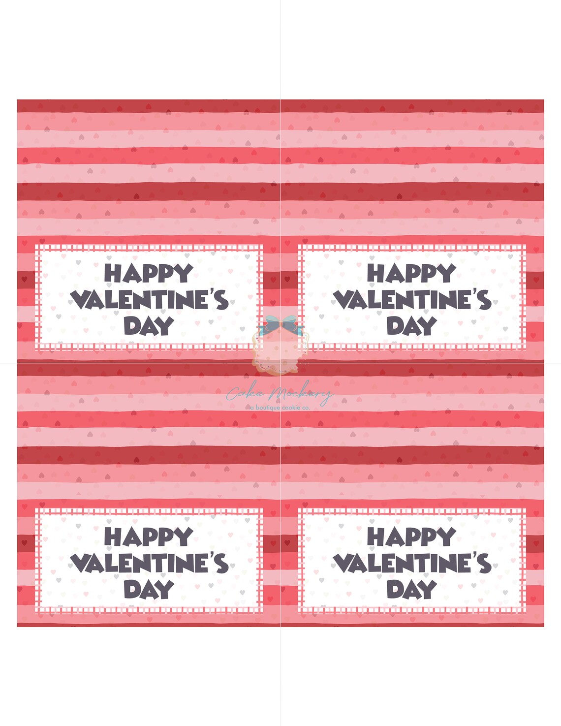Printable Bag Topper happy Valentine's Day Bag Topper - Etsy