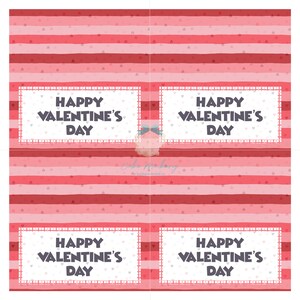 Printable Bag Topper -happy Valentine's Day Bag Topper - 4" WIDE BAG - Etsy