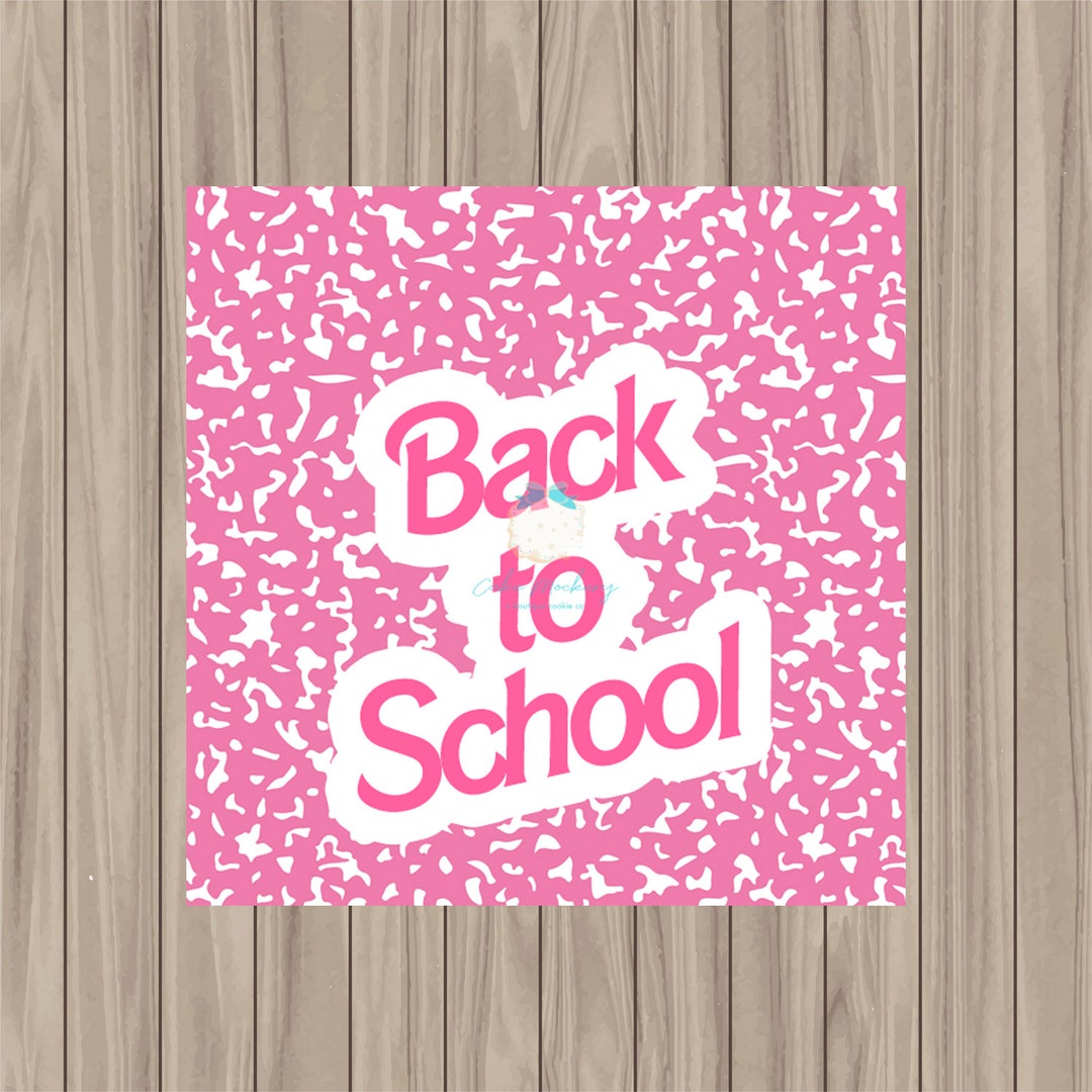 Printable Tag - Girlie Back to School - 2" Square - Etsy