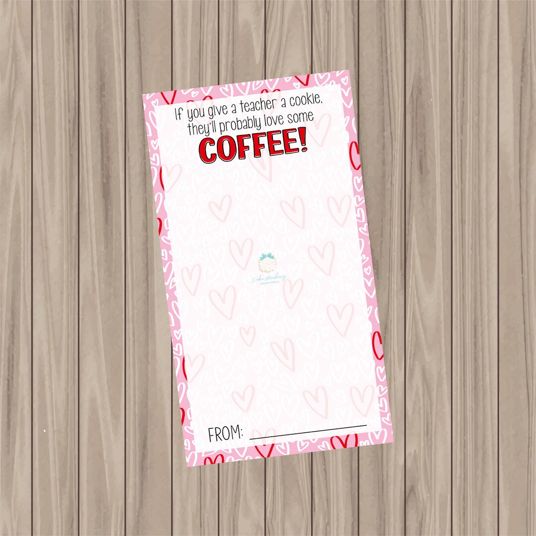 Tarjeta de galleta imprimible Si le das una galleta a un maestro ...