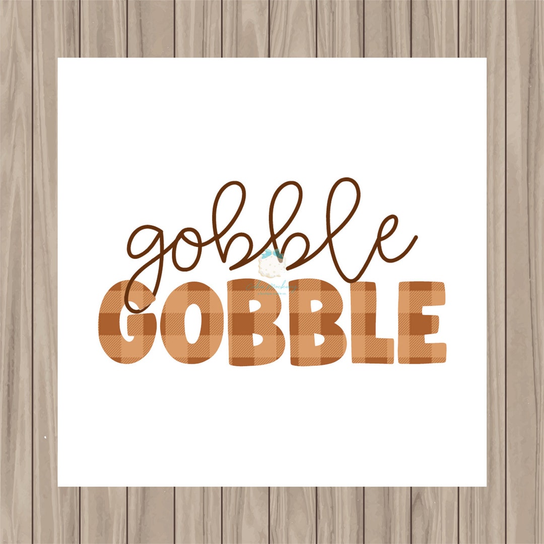 Printable Tag - Gobble Gobble Tag - 2" Square - Etsy