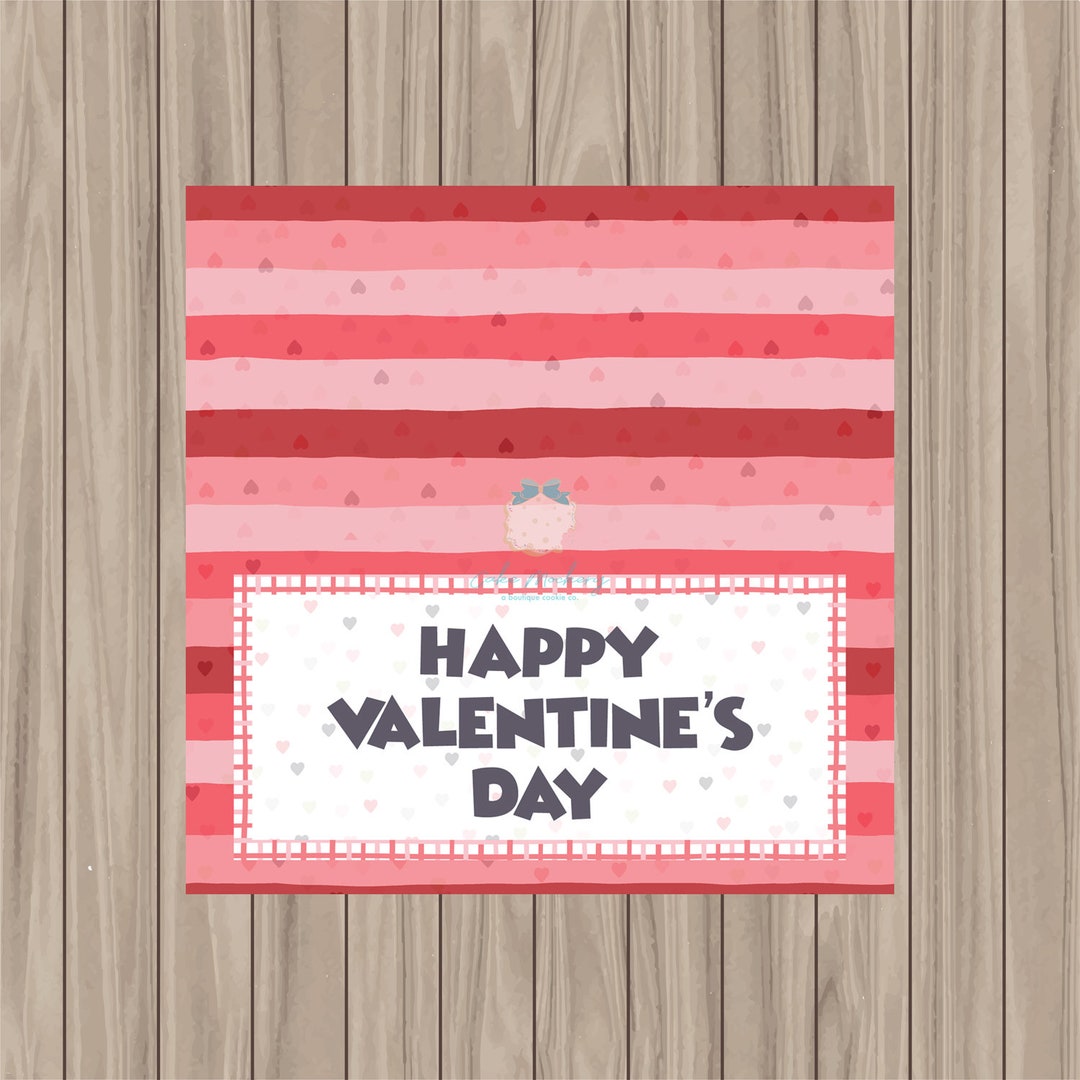 Printable Bag Topper -happy Valentine's Day Bag Topper - 4" WIDE BAG - Etsy