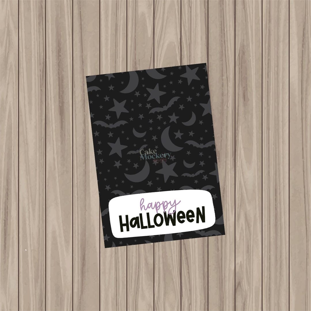 Printable Cookie Card - Happy Halloween - 3.5"x5" - Etsy